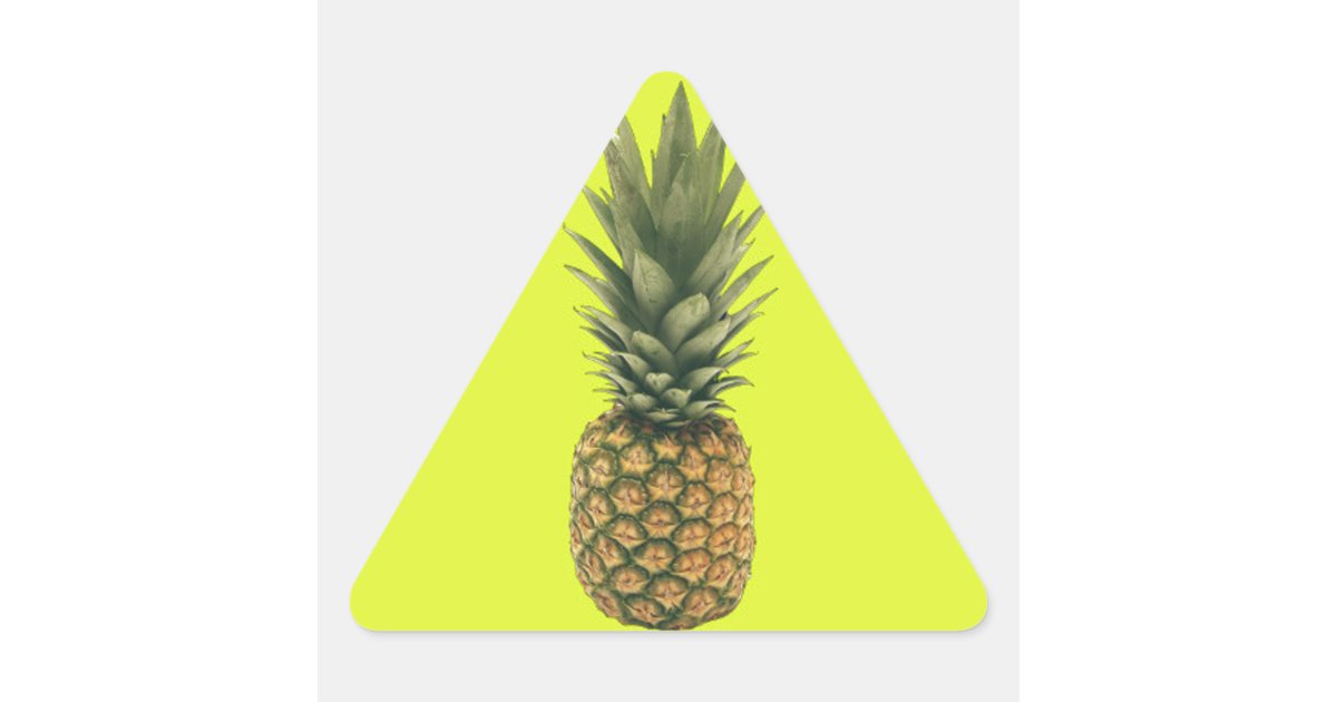 Sweet Pineapple Triangle Sticker | Zazzle