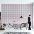 Sweet Pink and Blue Hand-Drawn Checkered Plaid Wallpaper | Zazzle