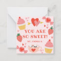 Sweet Pink Candy Valentine's Classroom Photo Card | Zazzle