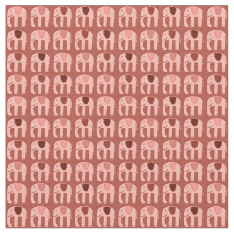 Sweet Aqua Blue Elephants Pattern Fabric | Zazzle