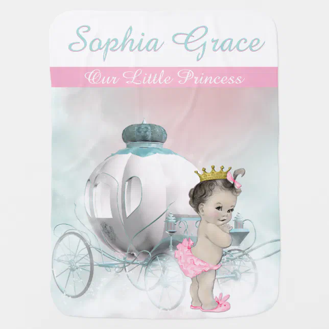 Sweet Pink Princess Baby Stroller Blanket | Zazzle