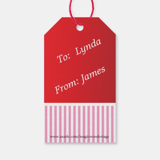 Sweet Pink Valentine Owls Gift Tags | Zazzle