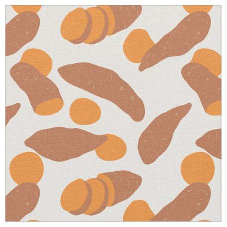 Cute Kawaii Sweet Potato Fabric | Zazzle