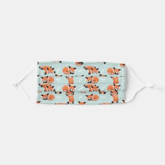 Sweet Red Pandas Pattern Adult Cloth Face Mask | Zazzle