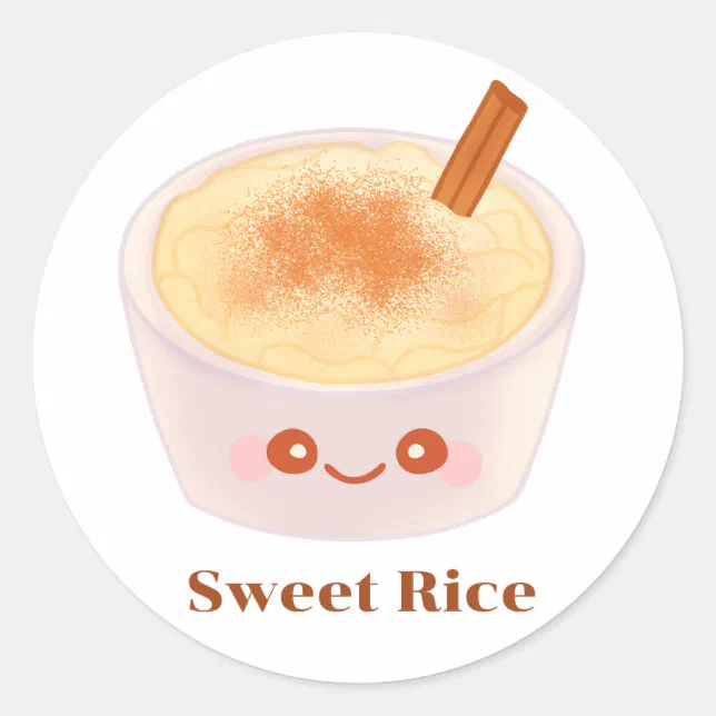 Sweet Rice pudding Arroz Con Leche Mexicano Classic Round Sticker | Zazzle