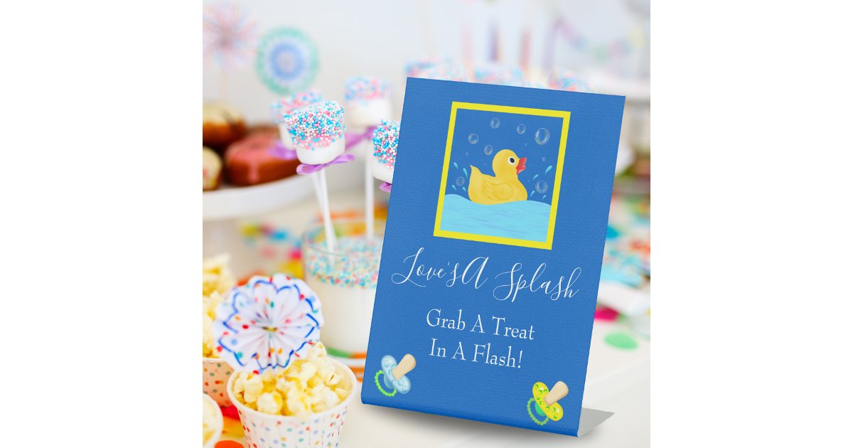Sweet Rubber Ducky Treat Sign Baby Shower | Zazzle
