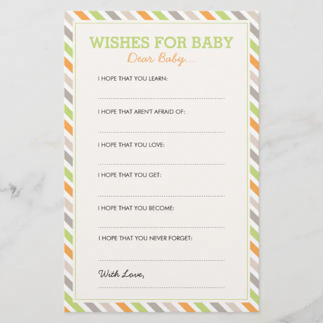 Sweet Safari Dear Baby Cards | Zazzle