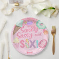 Sweet Sassy and Six birthday party paper plate. Paper Plates | Zazzle