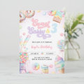Sweet Sassy and THREE Pastel Candy 3rd Birthday Invitation | Zazzle