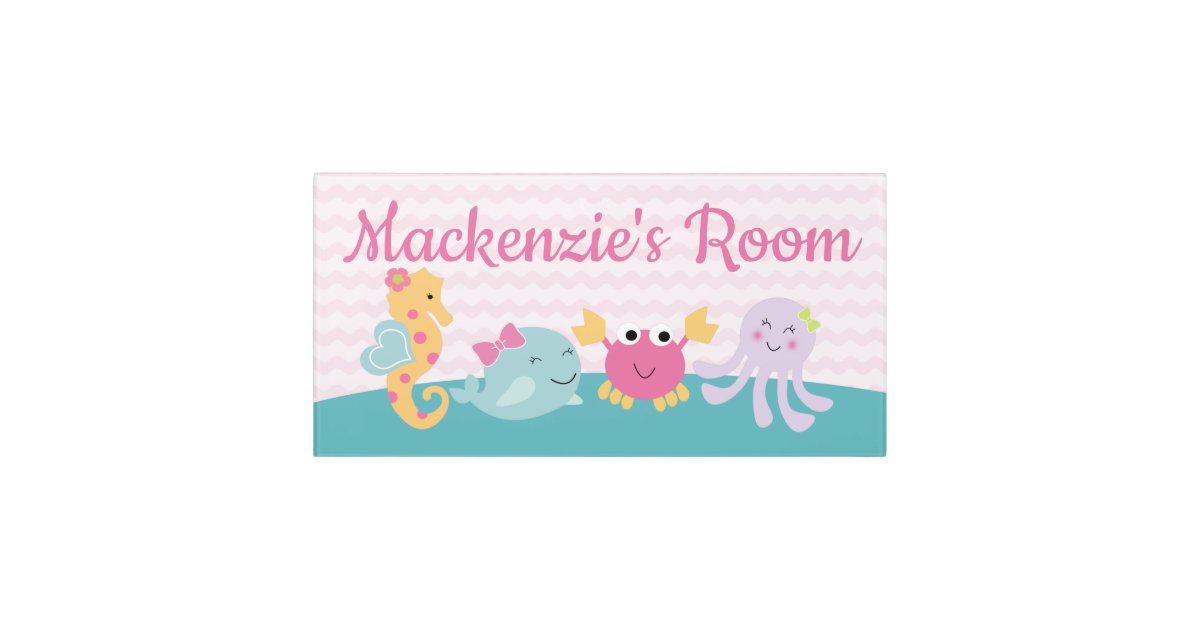 Sweet Sea Animal Ocean Life Baby Nursery Door Sign | Zazzle