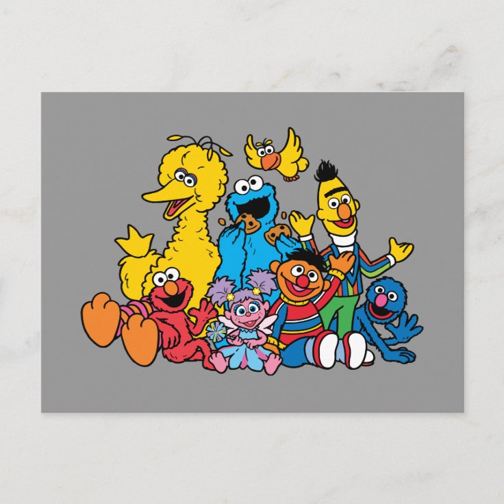 Sweet Sesame Street Pals Postcard | Zazzle