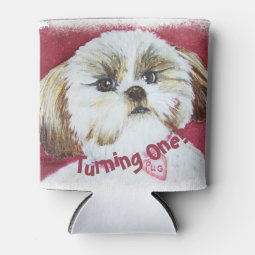 Sweet Shih Tzu PARTY Can Cooler | Zazzle