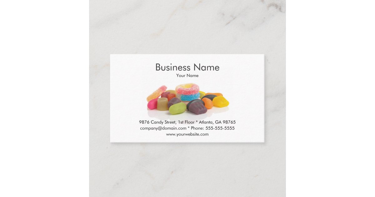 Sweet Shop Business Card Template | Zazzle