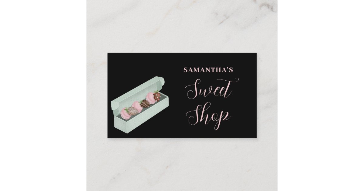 Sweet Shop QR Code Business Card | Zazzle