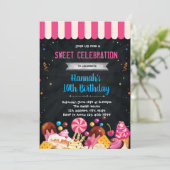 Sweet shoppe birthday party invitation | Zazzle