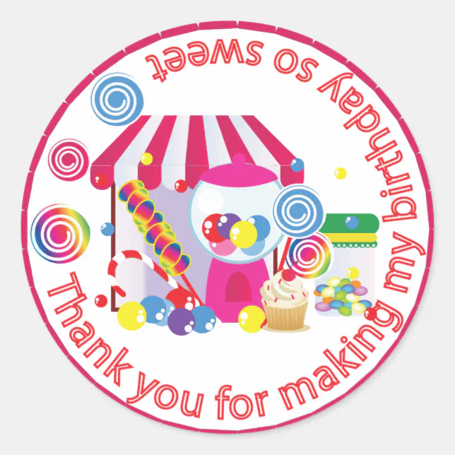 Sweet Shoppe Classic Round Sticker | Zazzle