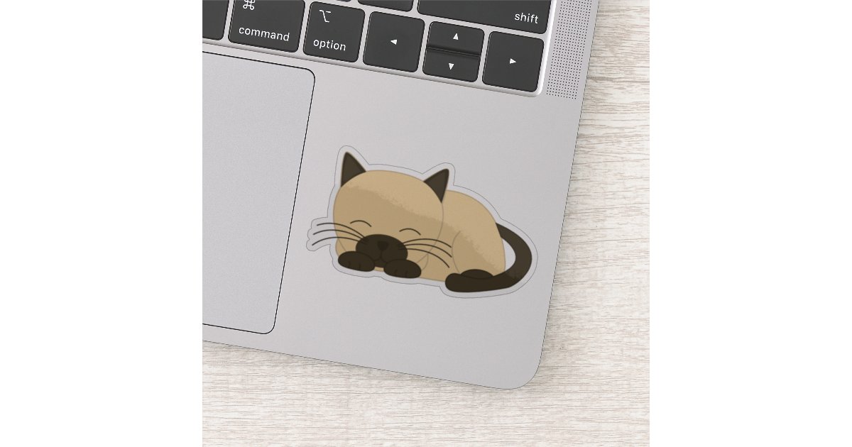 Sweet Siamese Cat Sticker | Zazzle