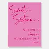 Sweet Sixteen 16th Birthday Party Welcome Sign | Zazzle