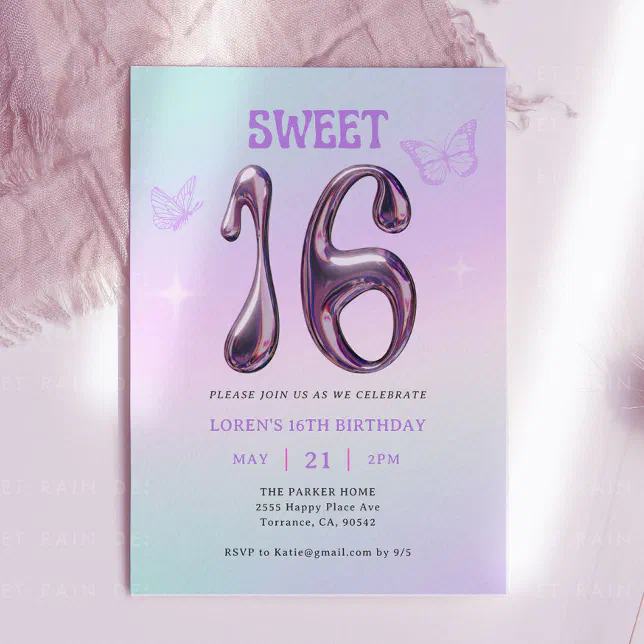 Sweet Sixteen Era Y2K Girl 16th Birthday Party Invitation | Zazzle