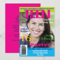Sweet Sixteen | Magazine Cover Style | Photo Invitation | Zazzle