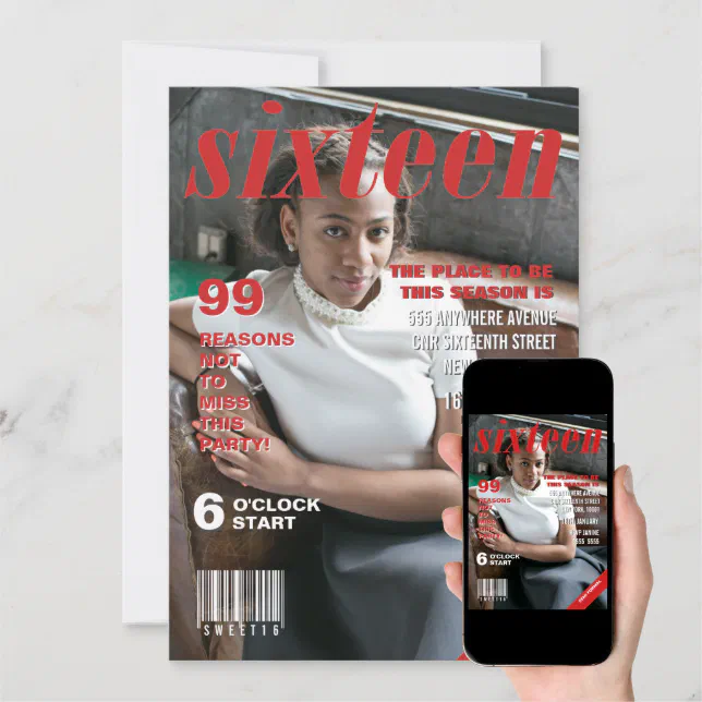 Sweet Sixteen Magazine Cover Template | Zazzle