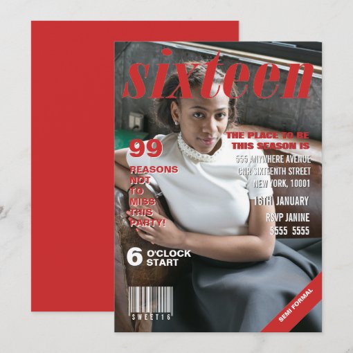 Sweet Sixteen Magazine Cover Template | Zazzle