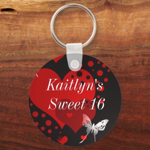 Sweet Sixteen Party Favor Key Chain | Zazzle