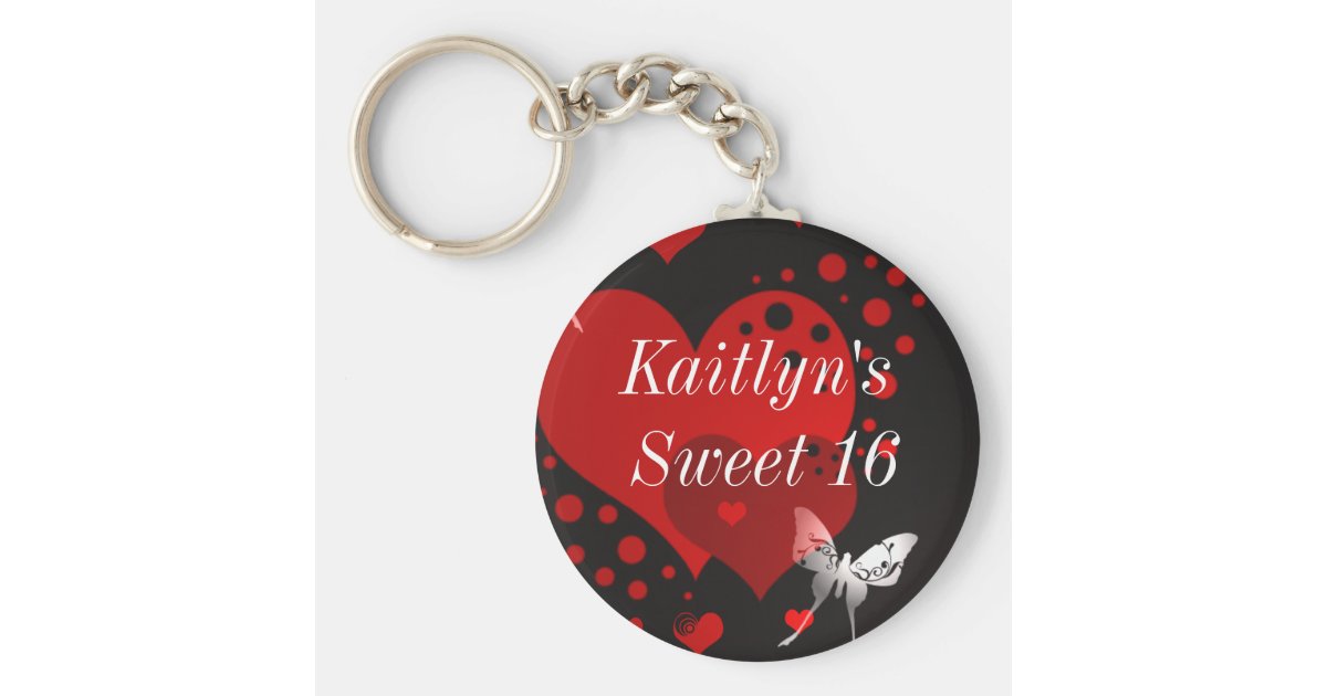 Sweet Sixteen Party Favor Key Chain | Zazzle