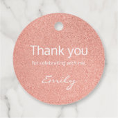 Sweet Sixteen Rose Gold Golden White Handwriting Favor Tags | Zazzle
