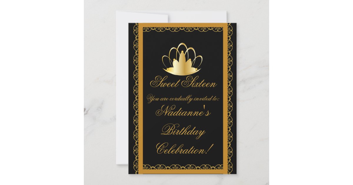 Sweet Sixteen Royal Coronation Ball-Customize Invitation | Zazzle