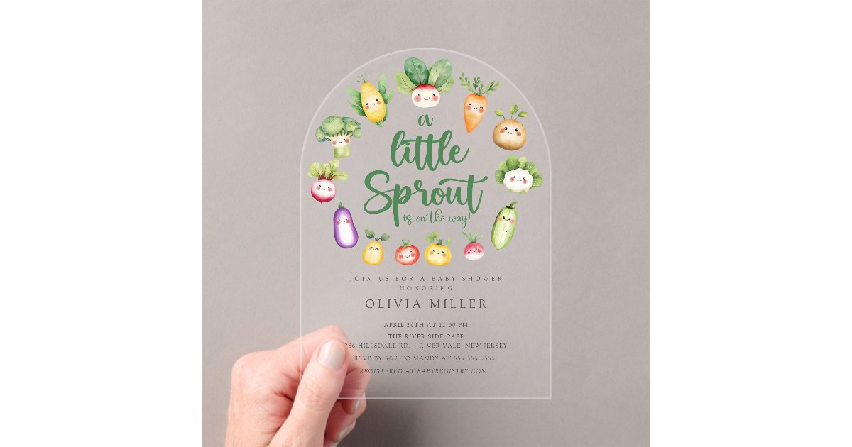 Sweet Sprout Baby Shower Invitation | Zazzle