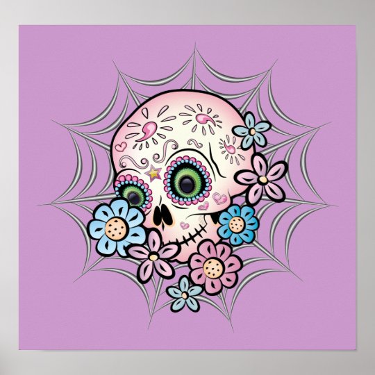 Sweet Sugar Skull Poster | Zazzle.com