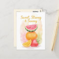 Sweet Summer Vibes – Watercolor Fruit Postcard | Zazzle