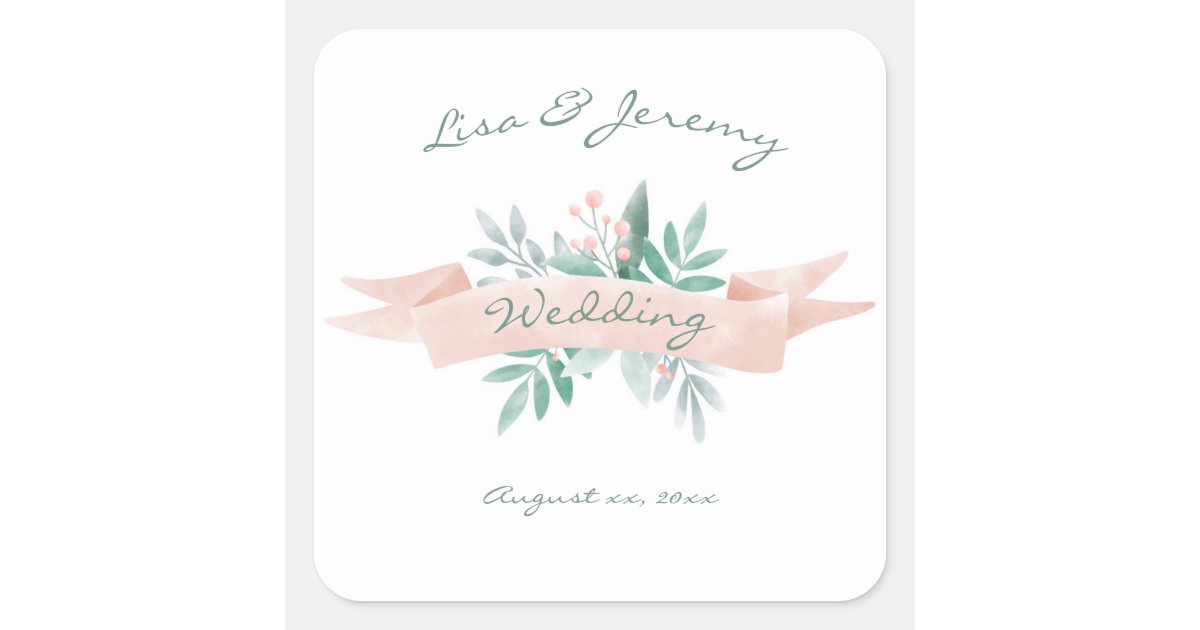 Sweet Summer Wedding Sticker | Zazzle