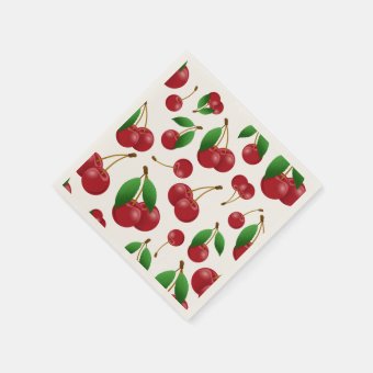 sweet summertime cherries napkins | Zazzle