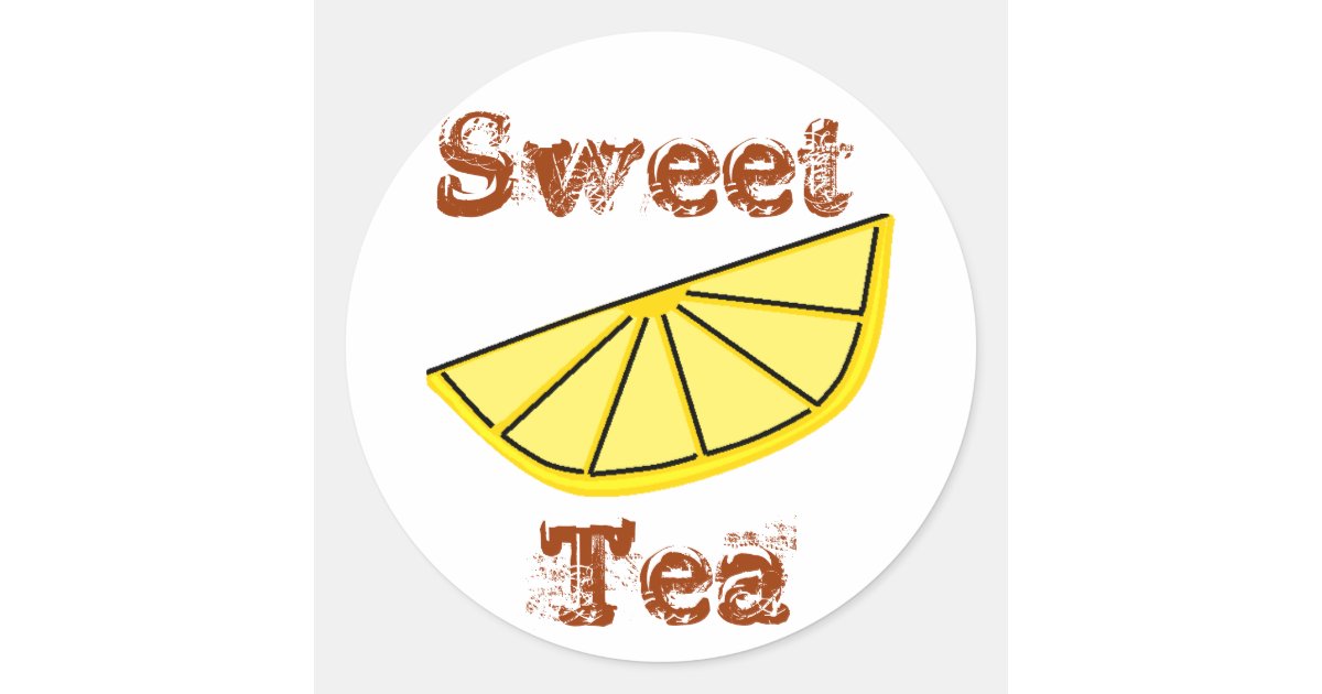 Sweet Tea Classic Round Sticker | Zazzle