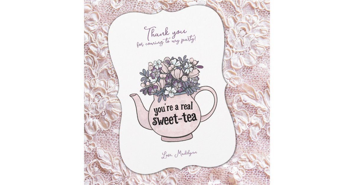 Sweet Tea Thank You Card | Zazzle