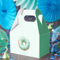 Sweet Time Pastel Green Donut Birthday Favor Boxes | Zazzle