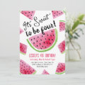 Sweet to Be Four Melon Birthday Party Invitation | Zazzle