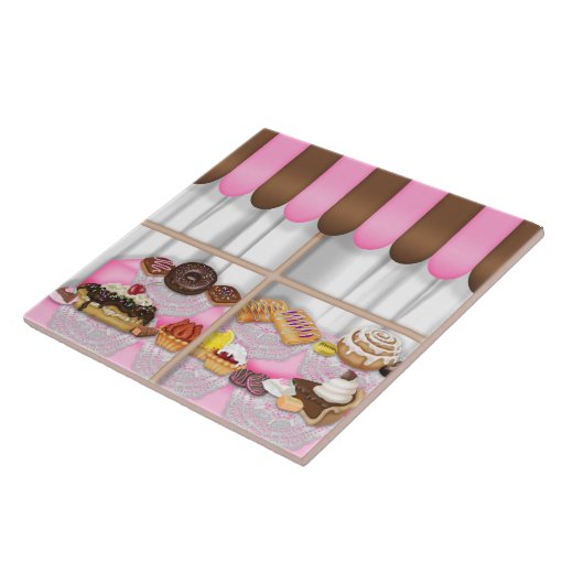 Sweet Treat Bakery Cartoon tile | Zazzle