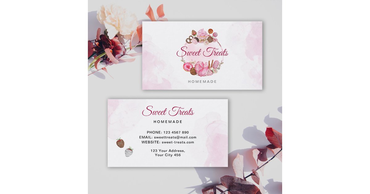 Sweet Treats Bakery Business Card | Zazzle