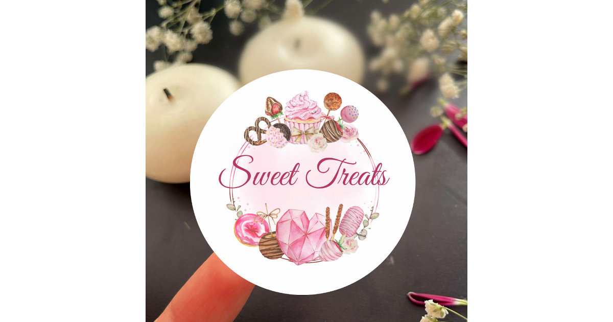 Sweet Treats Bakery Classic Round Sticker | Zazzle