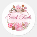Sweet Treats Bakery Classic Round Sticker | Zazzle