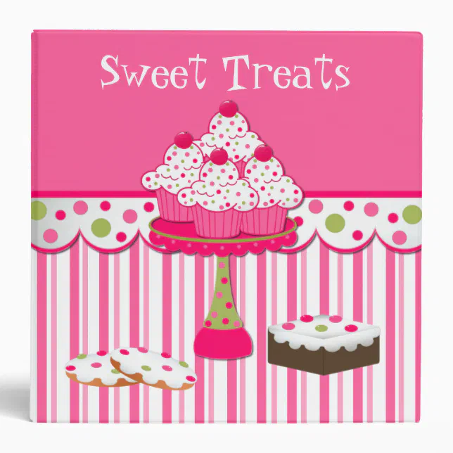 Sweet Treats Bakery Recipe Binder | Zazzle