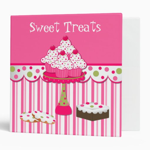 Sweet Treats Bakery Recipe Binder | Zazzle