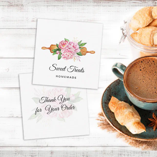 Sweet Treats Bakery Thank you Note Card | Zazzle