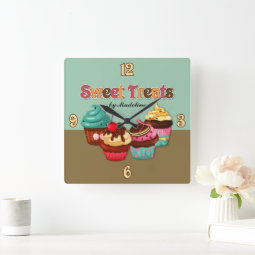 Sweet Treats Cupcakes Clock | Zazzle