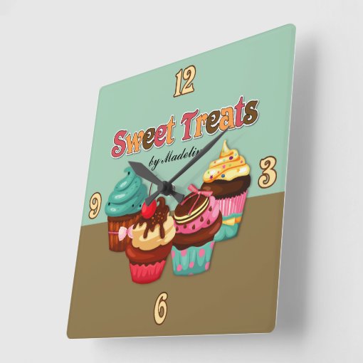 Sweet Treats Cupcakes Clock | Zazzle