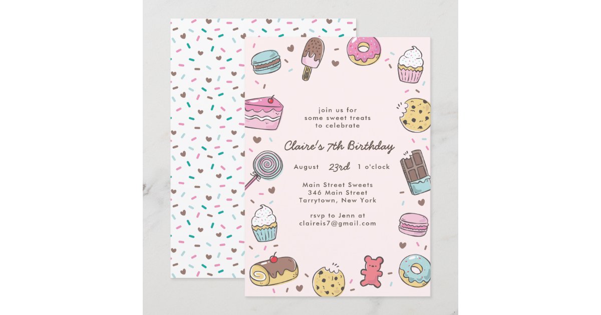 Sweet Treats Invitation | Zazzle