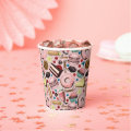 Sweet treats on pink paper cups | Zazzle